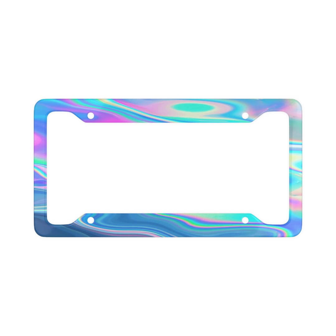Holographic/iridescent Pastel License Plate Frame - Etsy