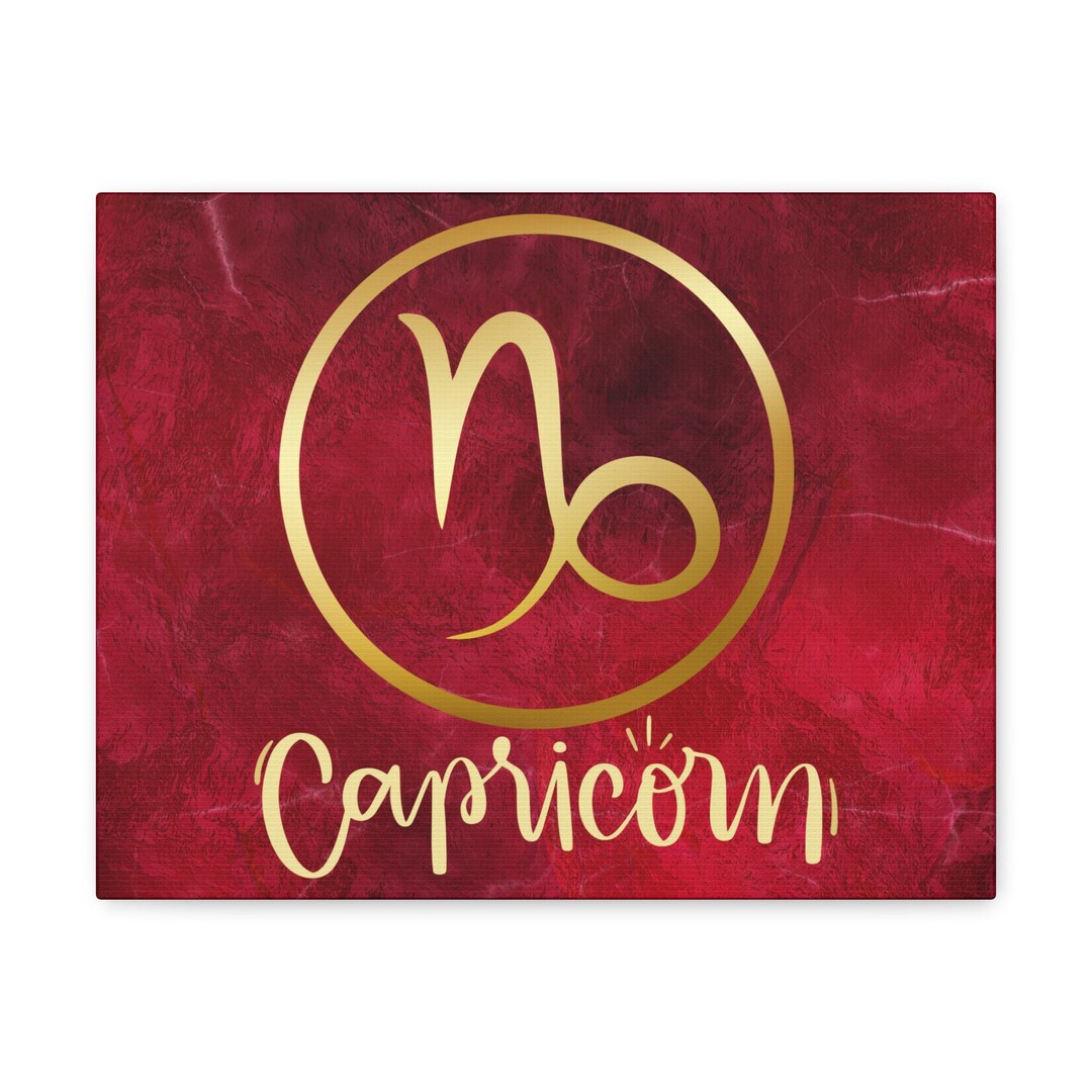 Ruby Red Capricorn Canvas Gallery Wrap, Living Room Wall Art, Bedroom ...