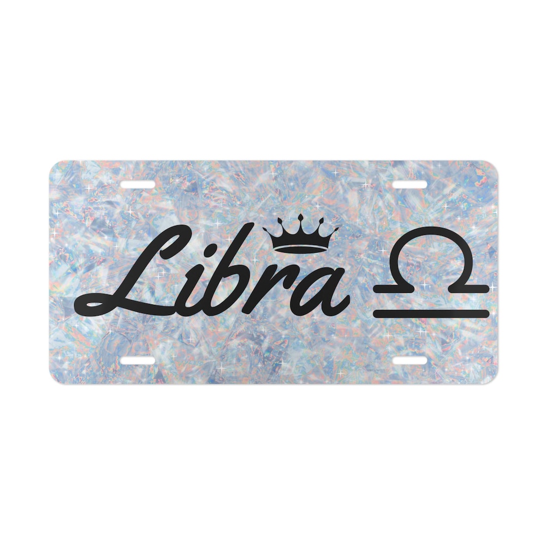 Libra Vanity Plate, Zodiac Vanity Plate, Libra, Gifts for Her, Libra ...