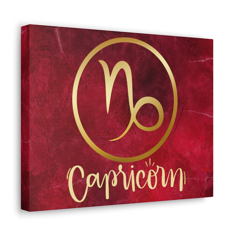 Ruby Red Capricorn Canvas Gallery Wrap, Living Room Wall Art, Bedroom ...