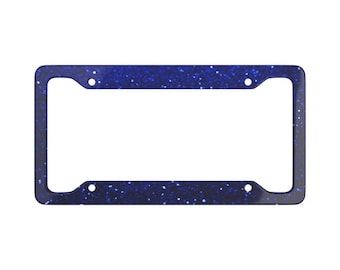 Blue Sparkle License Plate Frame - Etsy