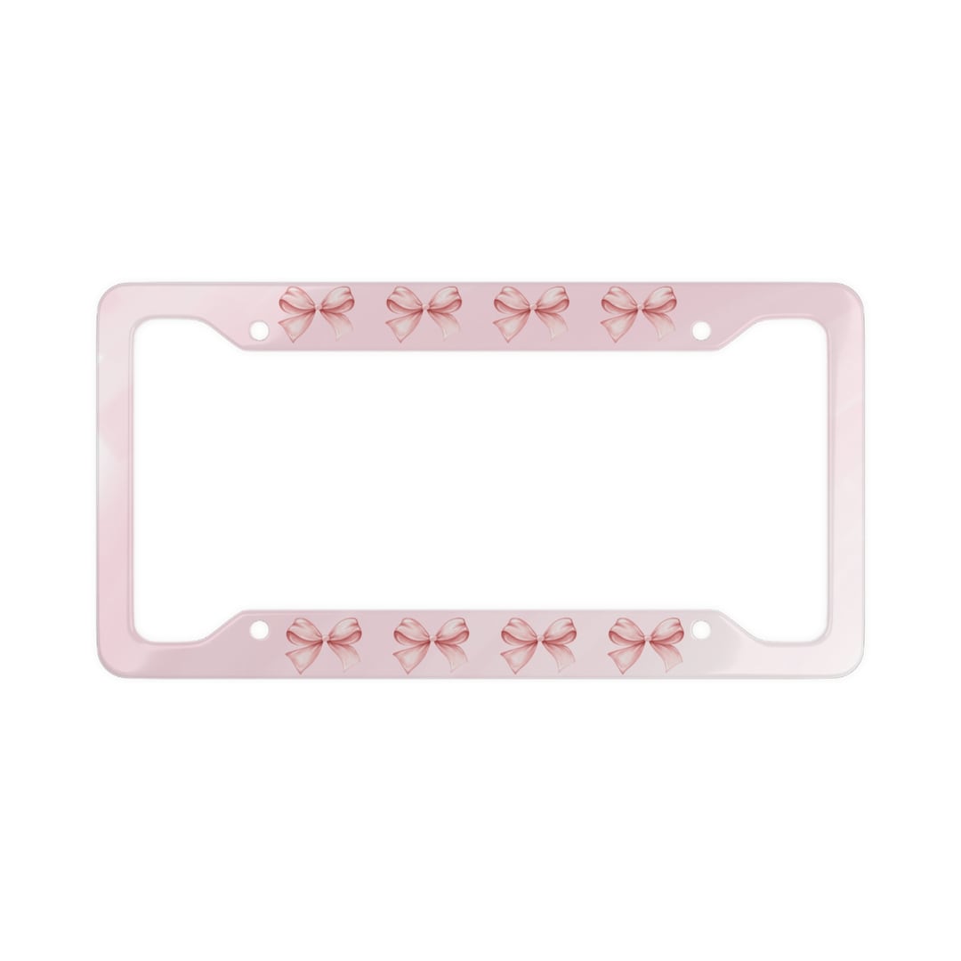 Pink Bow License Plate Frame, License Plate Frame, Pink License Plate ...