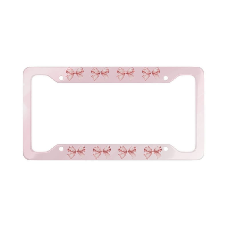 Pink Bow License Plate Frame, License Plate Frame, Pink License Plate ...