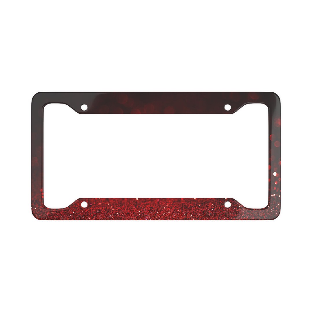 Red & Black Glitter License Plate Frame,car Accessories for Women, Cute ...