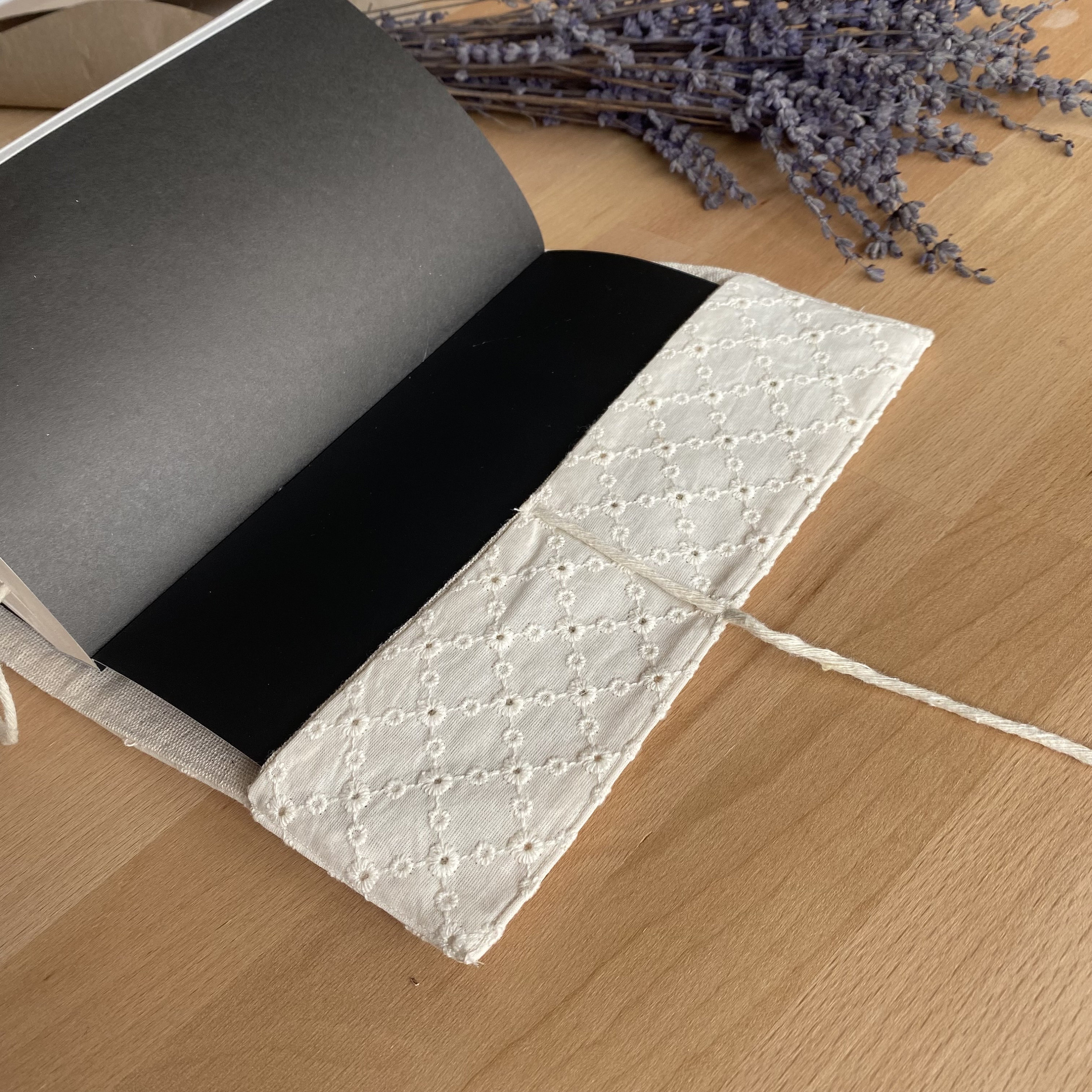 White Book Case Book Cover Linen Embroidery Cloth Recycleable - Etsy