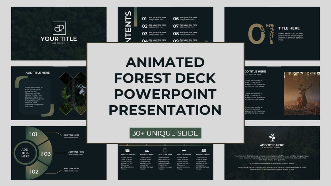 Dark Forest Theme Animated Powerpoint Template, Fully Animated Modern ...