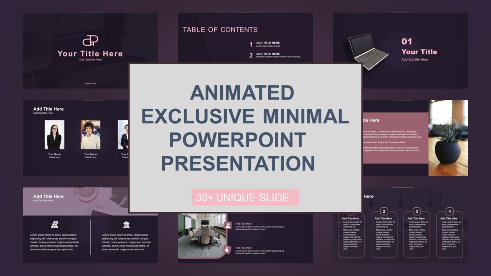 Exclusive Minimal Animated Powerpoint Template Fully Animated Modern