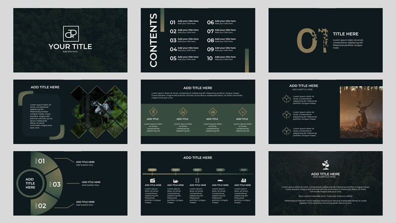 Dark Forest Theme Animated Powerpoint Template, Fully Animated ...