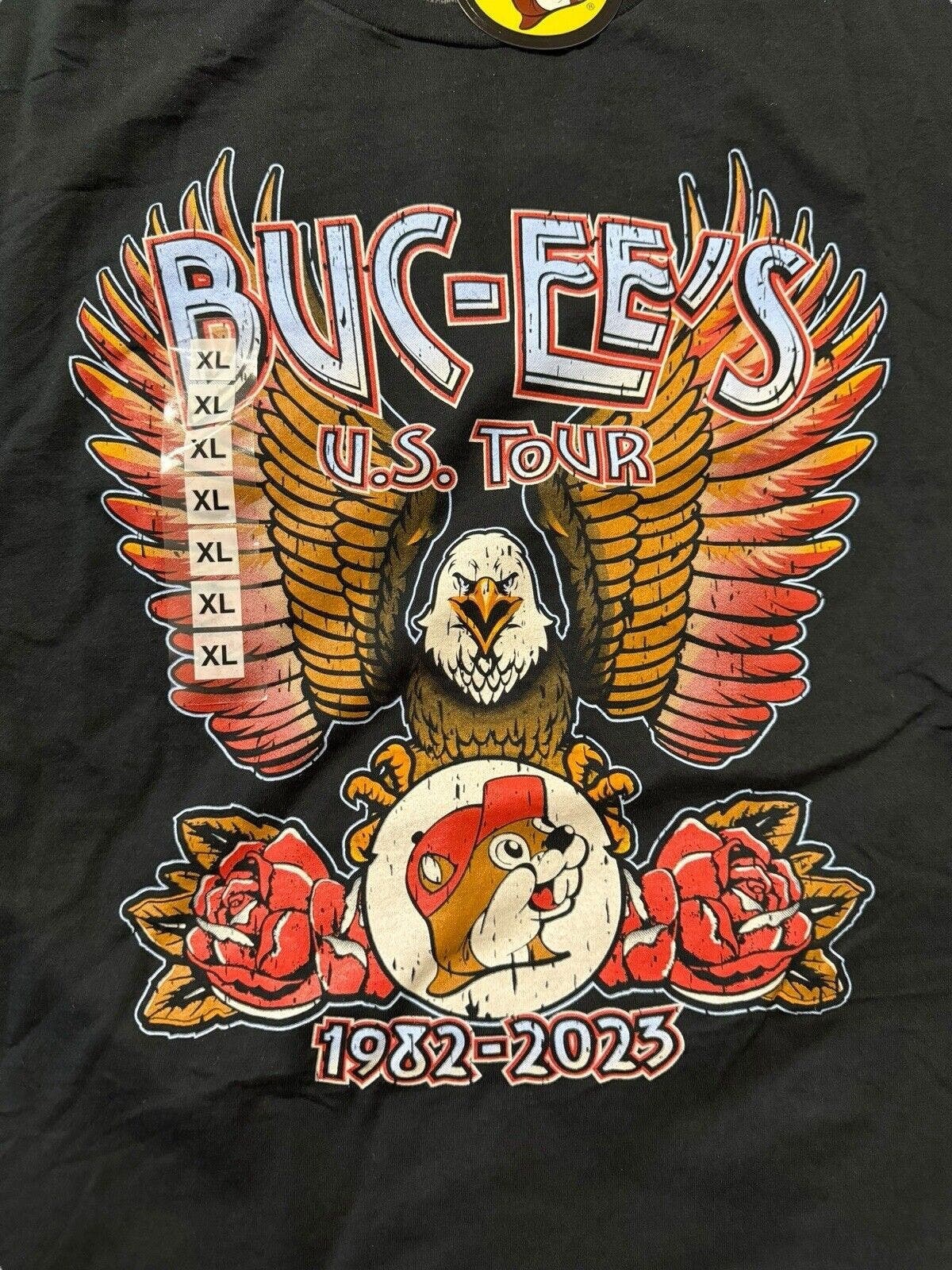 Buc-ee's US Cities Tour 1982-2023 Graphic Tee 2024 Bucees Release XL ...