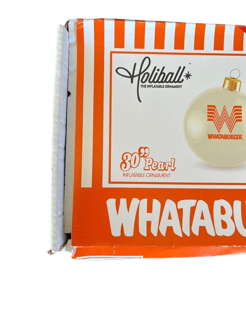RARE!! Whataburger Holiball 30” Pearl Inflatable Holiday Ornament ...