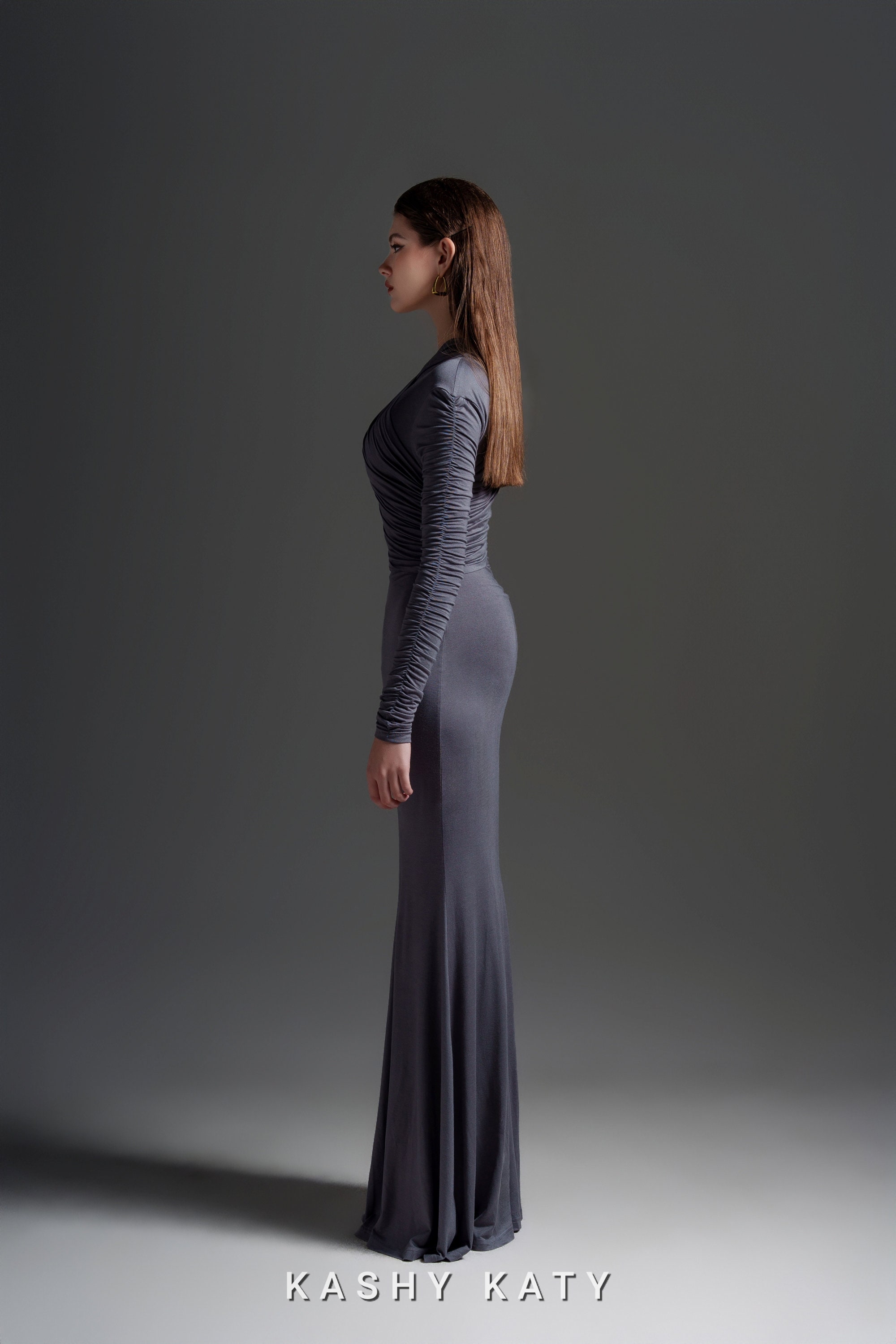 Glamorous Crisscross Gathered Gown Mermaid Hem Dress for Women, Arya ...