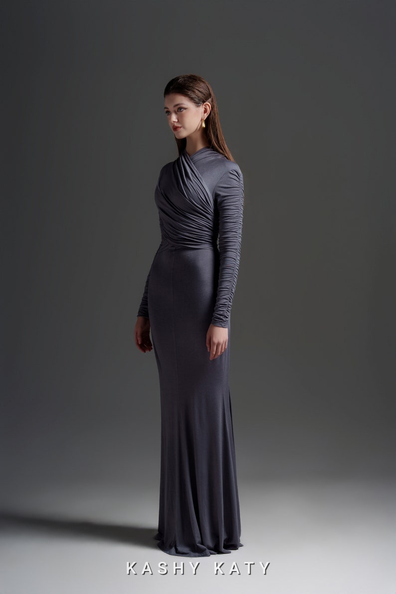 Glamorous Crisscross Gathered Gown Mermaid Hem Dress for Women, Arya ...