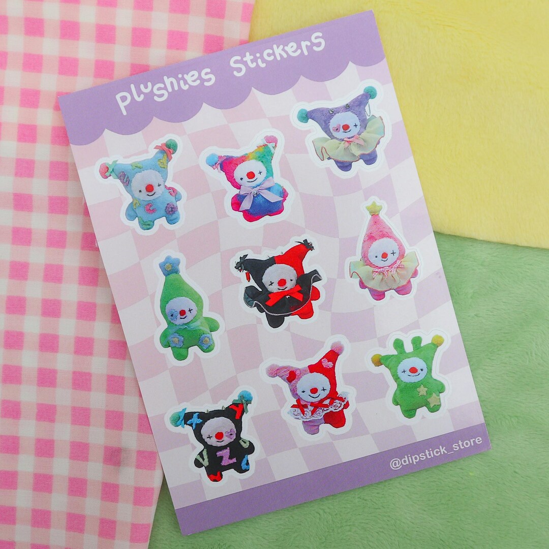 Plushie Sticker Sheet - Etsy
