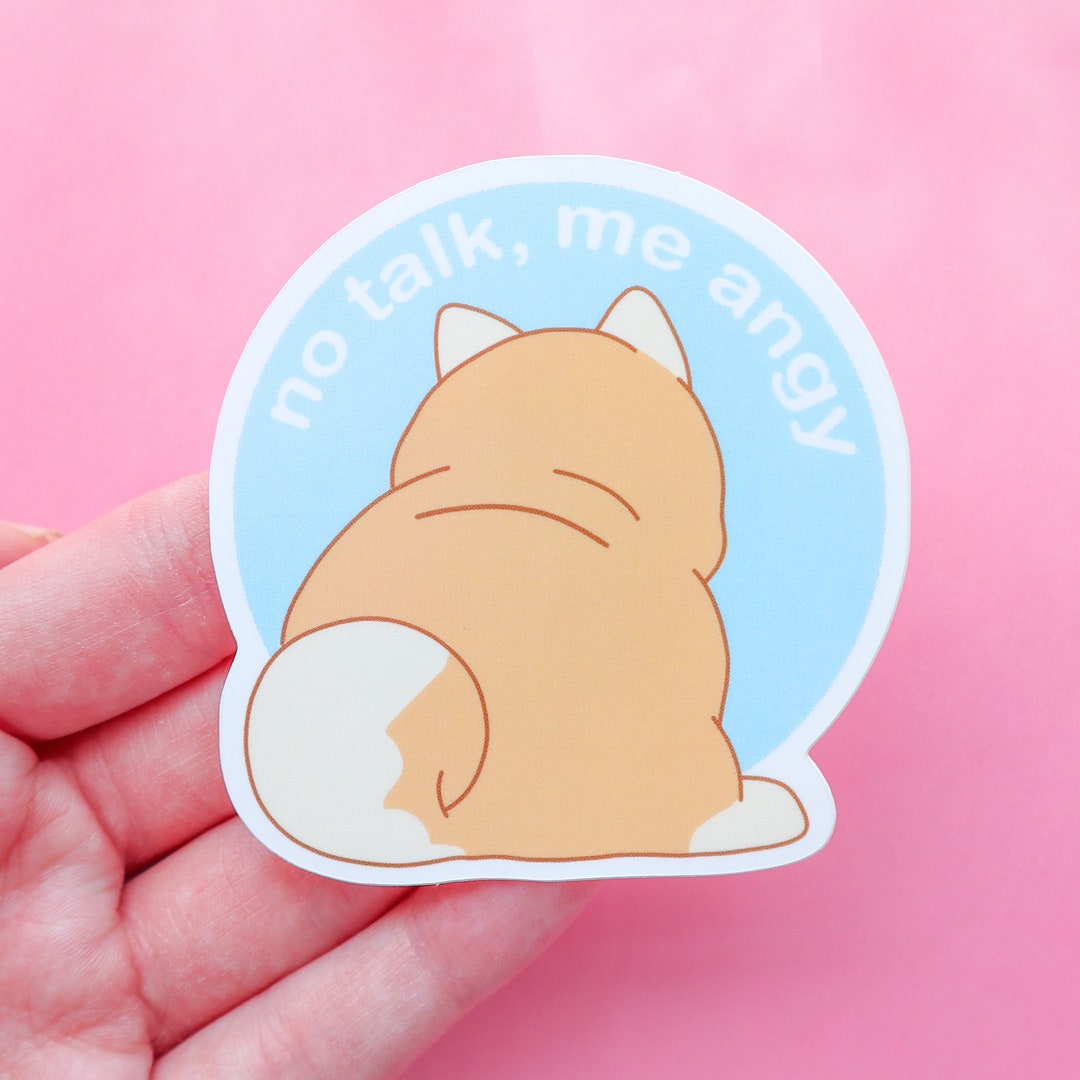 No Talky, Me Angy Sticker - Etsy