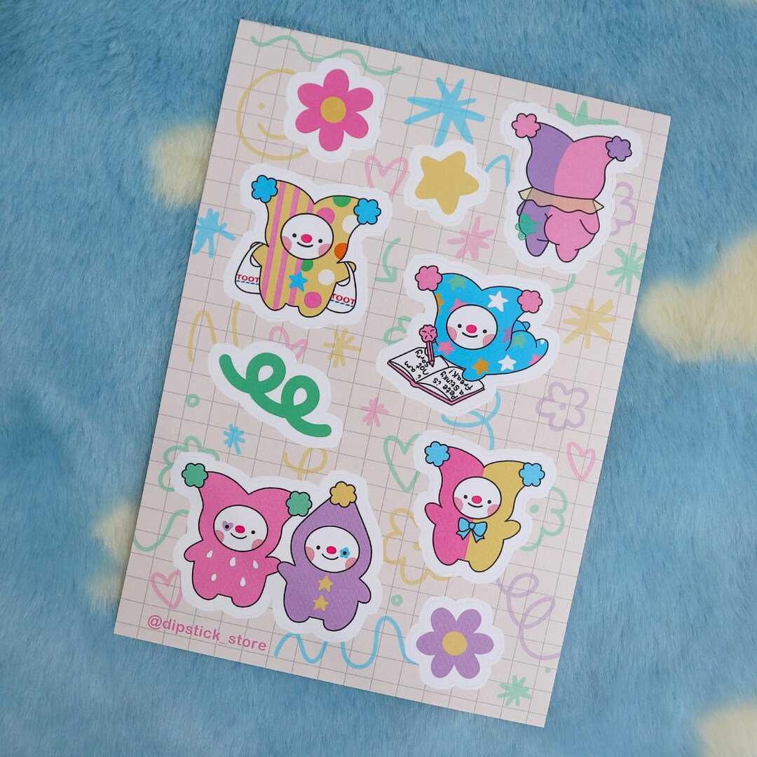 Nasty Clowns Sticker Sheet - Etsy