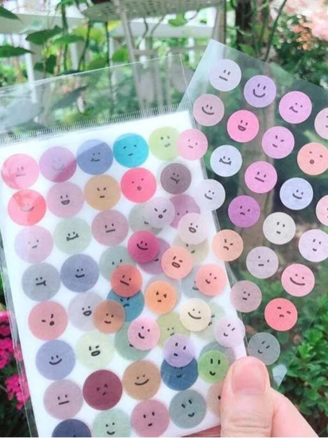 6 Sheet Emotion Stickers Smiley Face Sticker Set Cute - Etsy