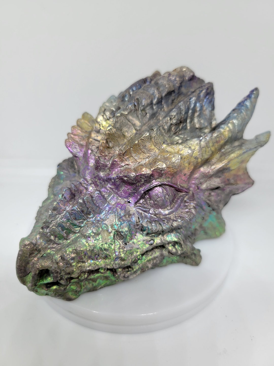 Bismuth 1474g Rainbow Dragon Head Geode - Etsy