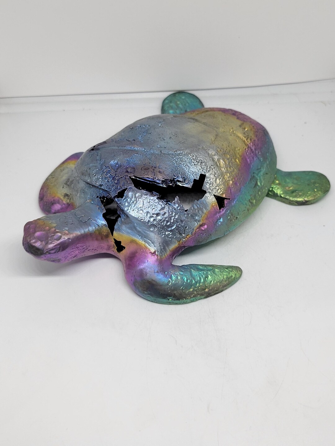 Bismuth 1343g Rainbow Turtle Crystal Geode - Etsy