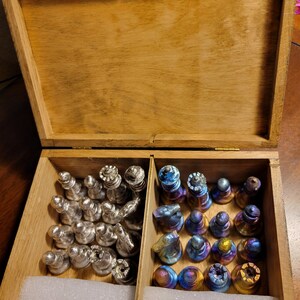 Bismuth Chess Pieces Full Set - Etsy