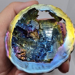 Bismuth 382g Rainbow Dragon Egg Geode - Etsy