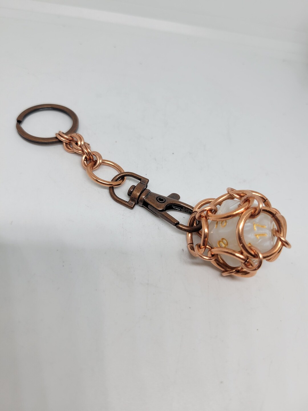 Emergency D20 Copper Keychain W/choice of Die Color - Etsy