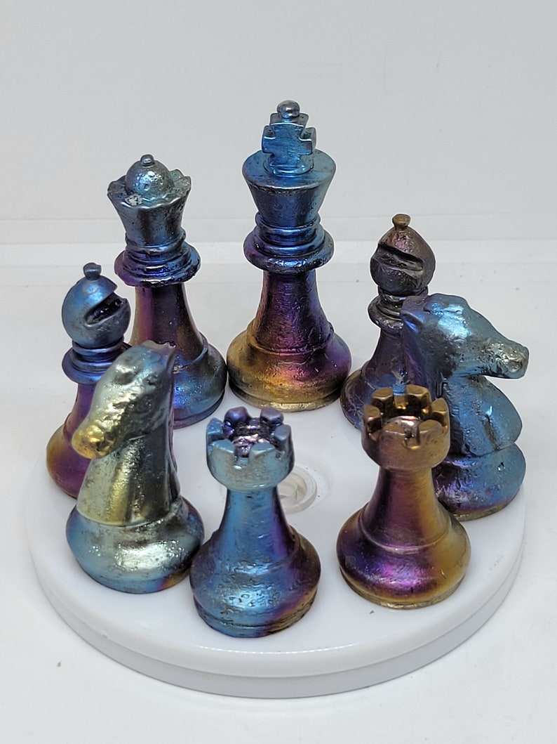Bismuth Chess Pieces Full Set - Etsy