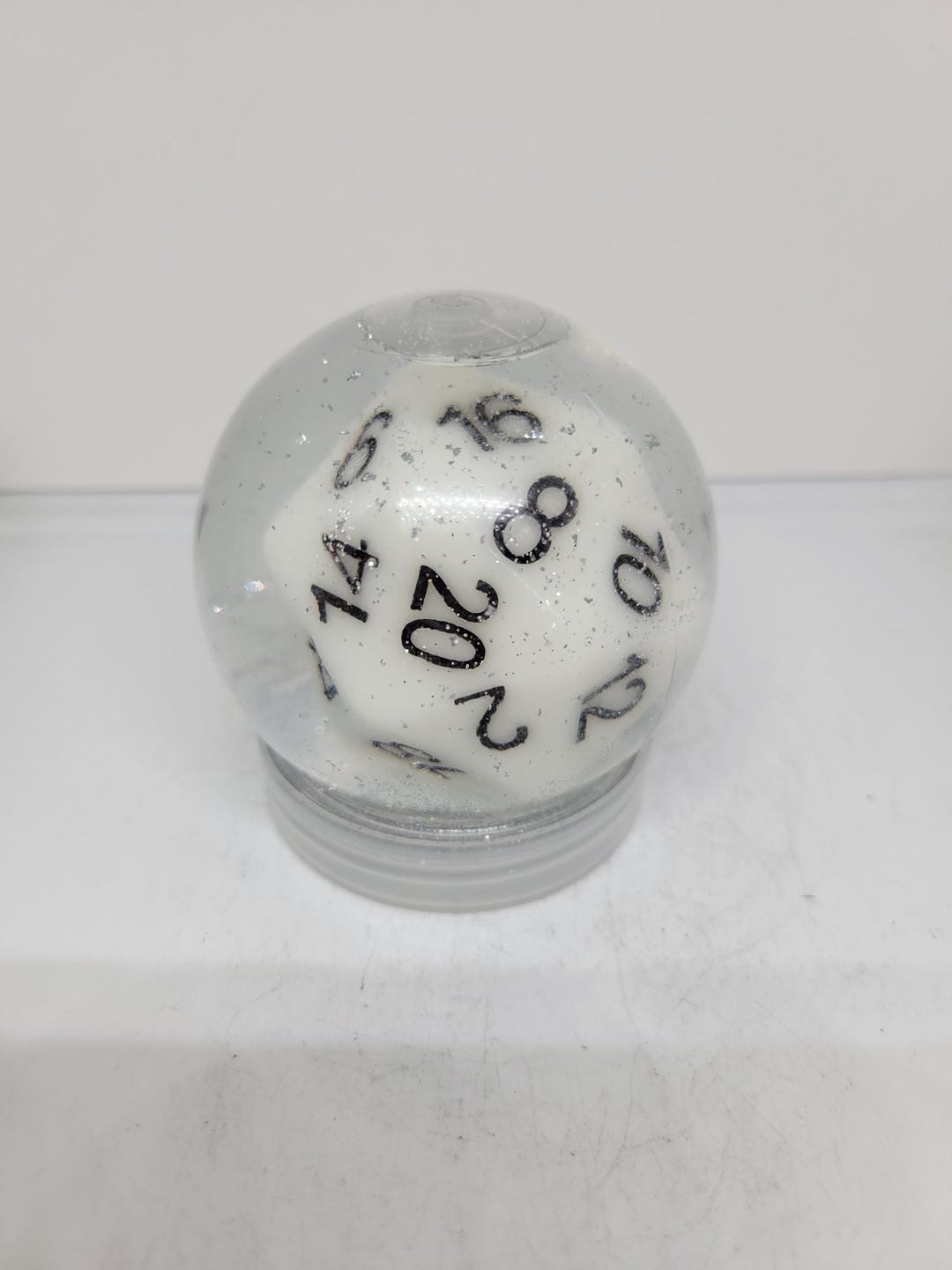 D20 Glow in the Dark Snow Globe - Etsy