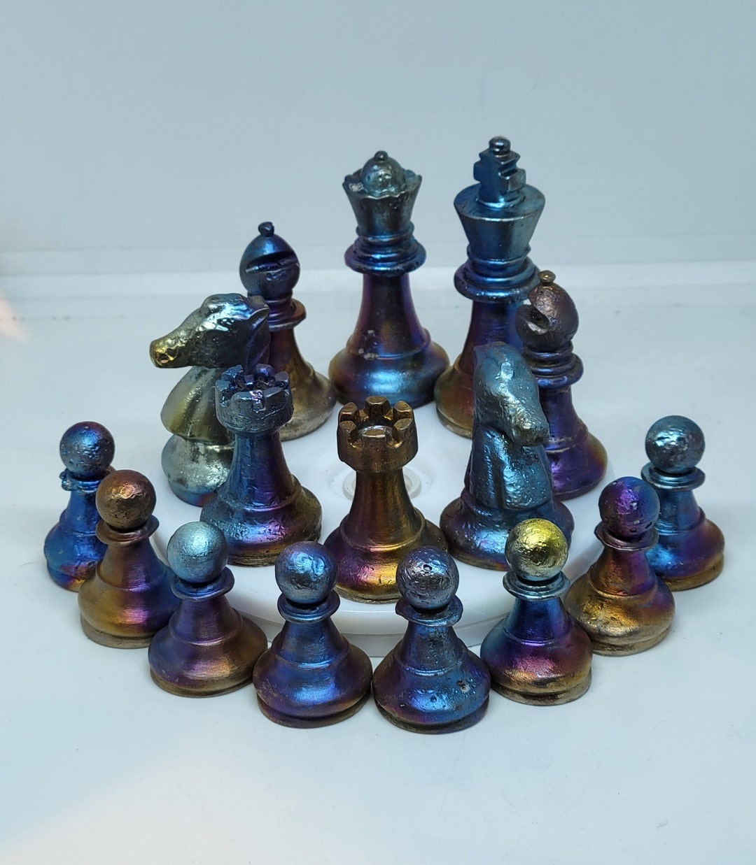 Bismuth Chess Pieces - Full Set - Etsy