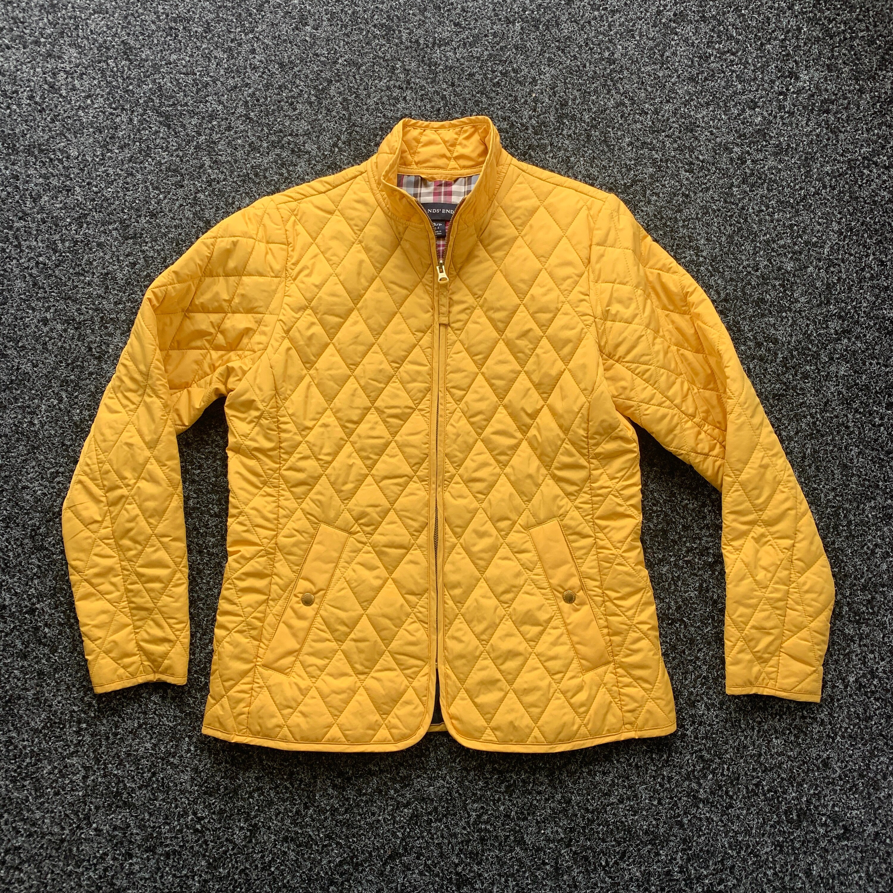 LAND'S END JACKET - Vintage / Retro Yellow Ladies LAND'S END JACKET - Vintage / Retro Yellow Ladies