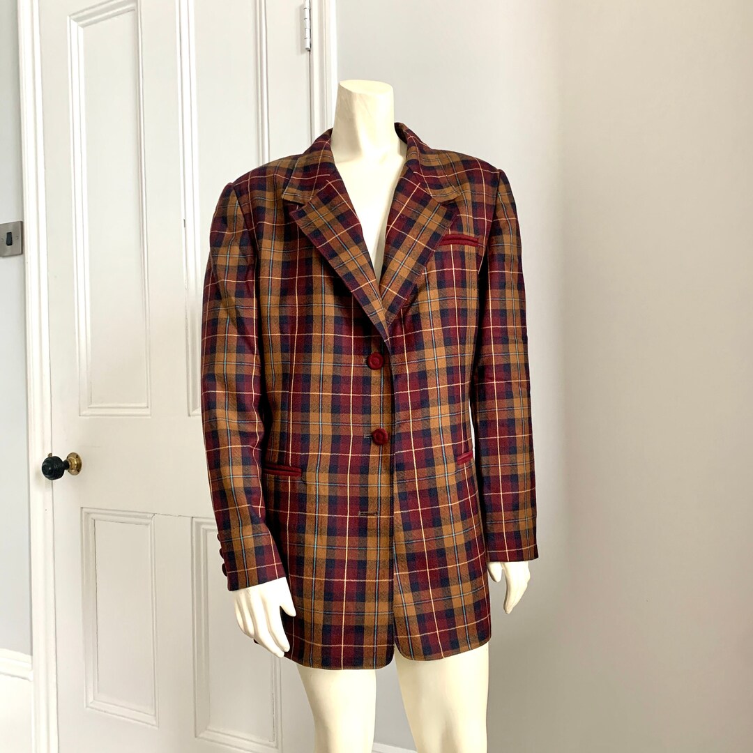 Ladies Vintage Woollen Check Hunting, Hacking, Equestrian or Sports ...
