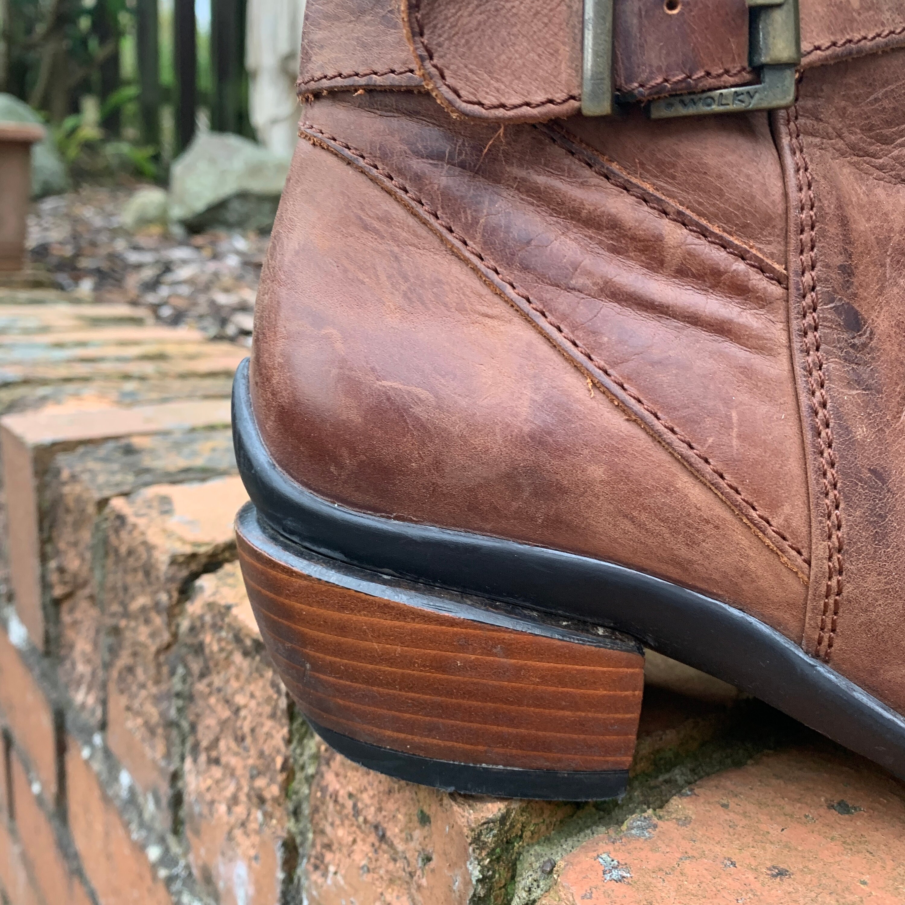 Retro 90's Ladies Brown Leather Cuban Heeled Gaucho or - Etsy