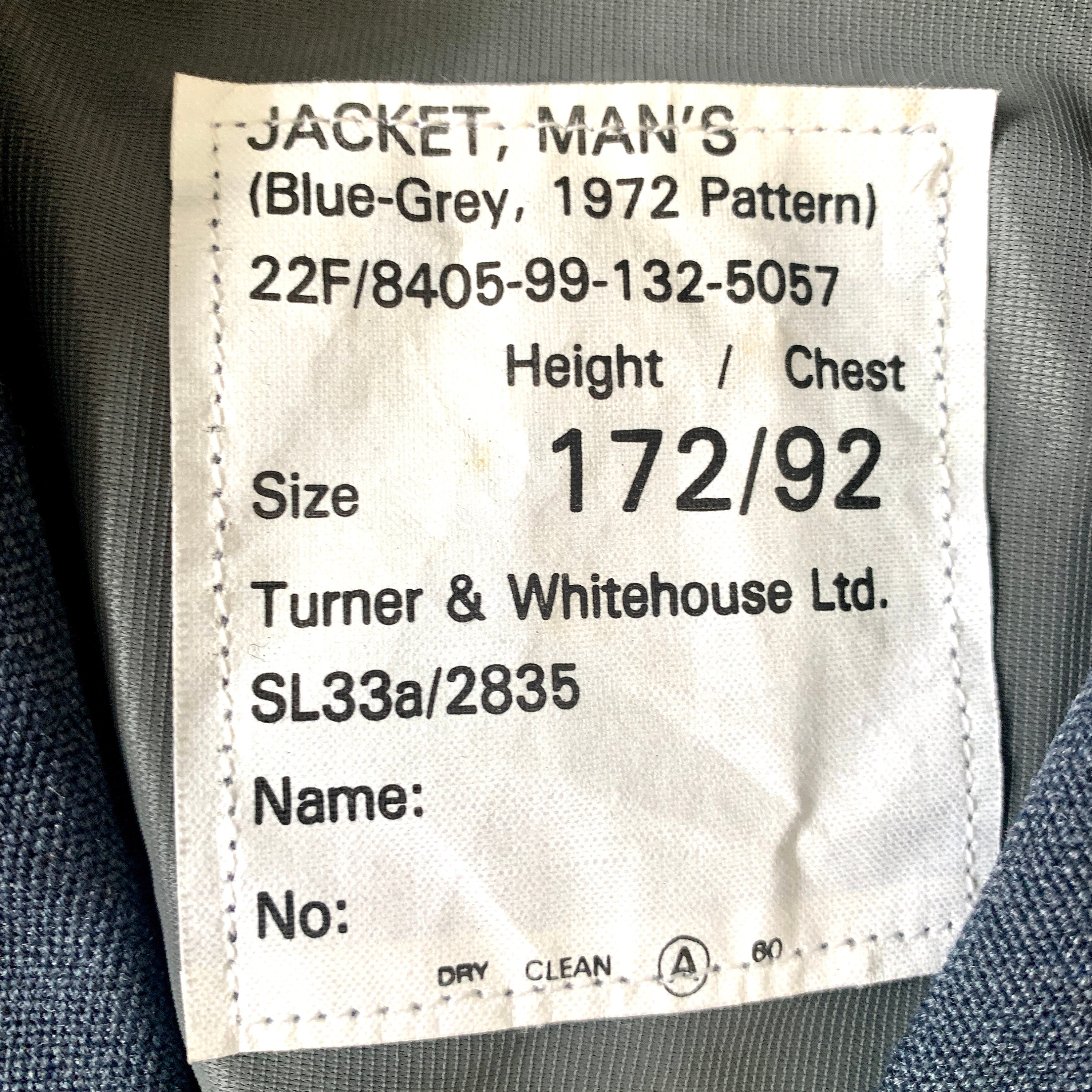 RAF 1972 Jacket RAF British Royal Air Force 1972 Pattern Blue Grey ...