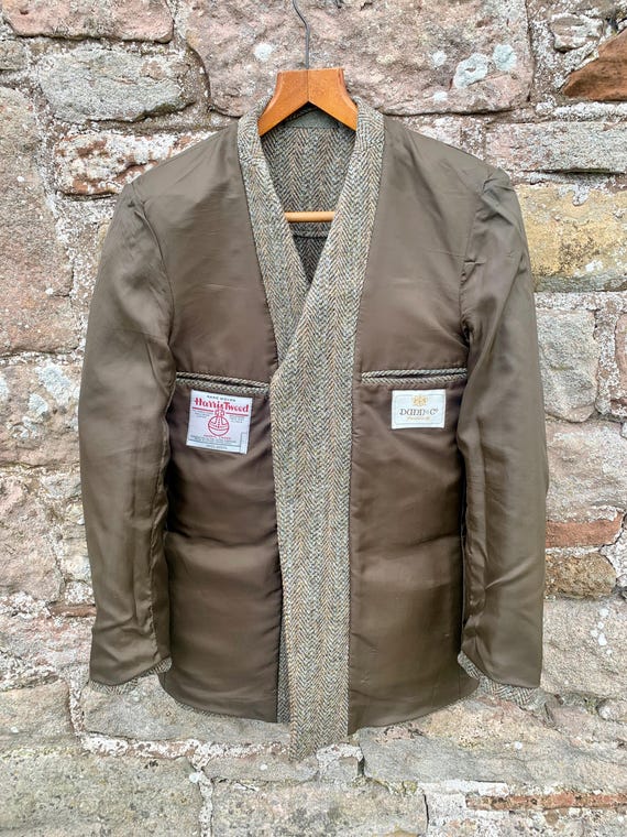DUNN & Co SAFARI JACKET 1970s Retro 3 button Harris T… - Gem
