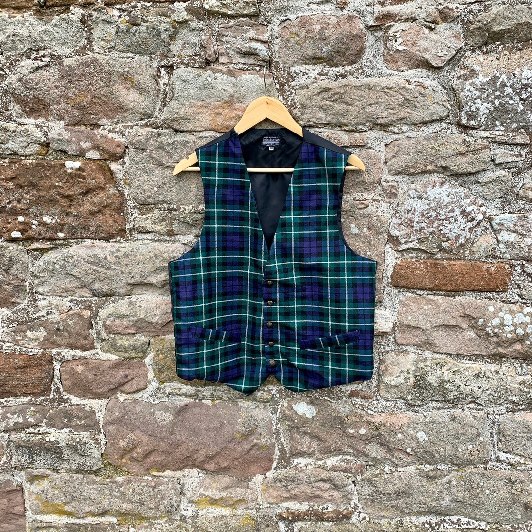 SCOTTISH TARTAN WAISTCOAT / Classic Scottish Tartan Vest / 100% Wool ...