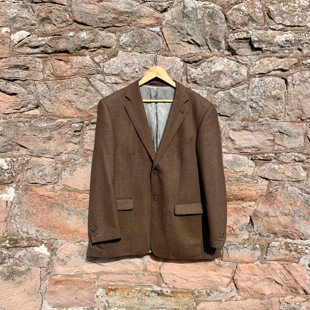 VINTAGE HACKING JACKET / Vintage 2 Button Check Hacking or Sports ...