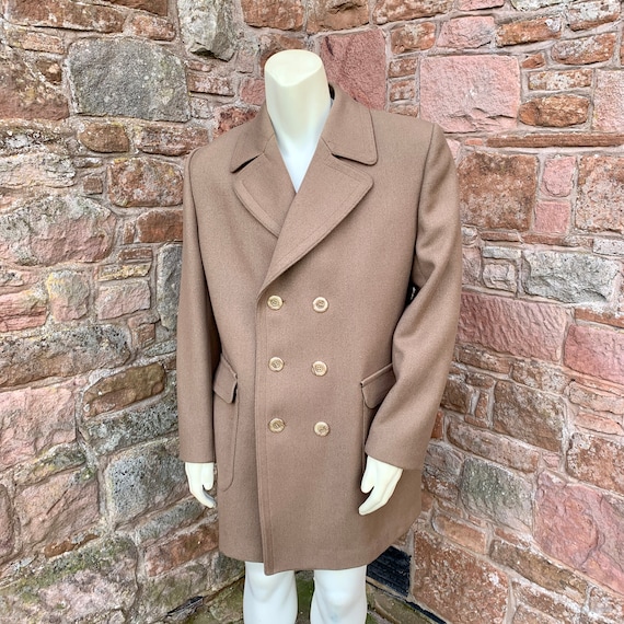 SUPERIOR CAMEL OVERCOAT - Classic Vintage English Men… - Gem