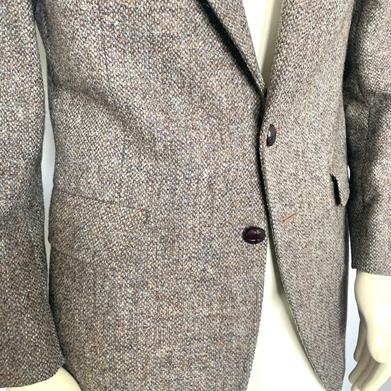 HARRIS TWEED JACKET / A Classic English brown 2 butt… - Gem