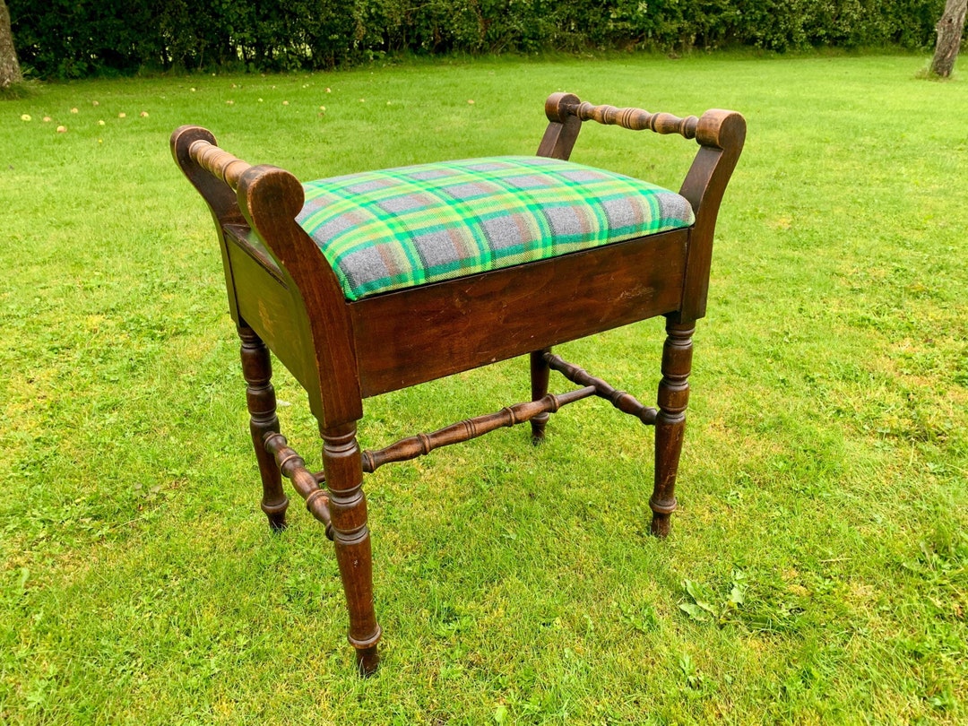 VINTAGE PIANO STOOL Pre 1950s Piano Stool With Under Seat Storage ...