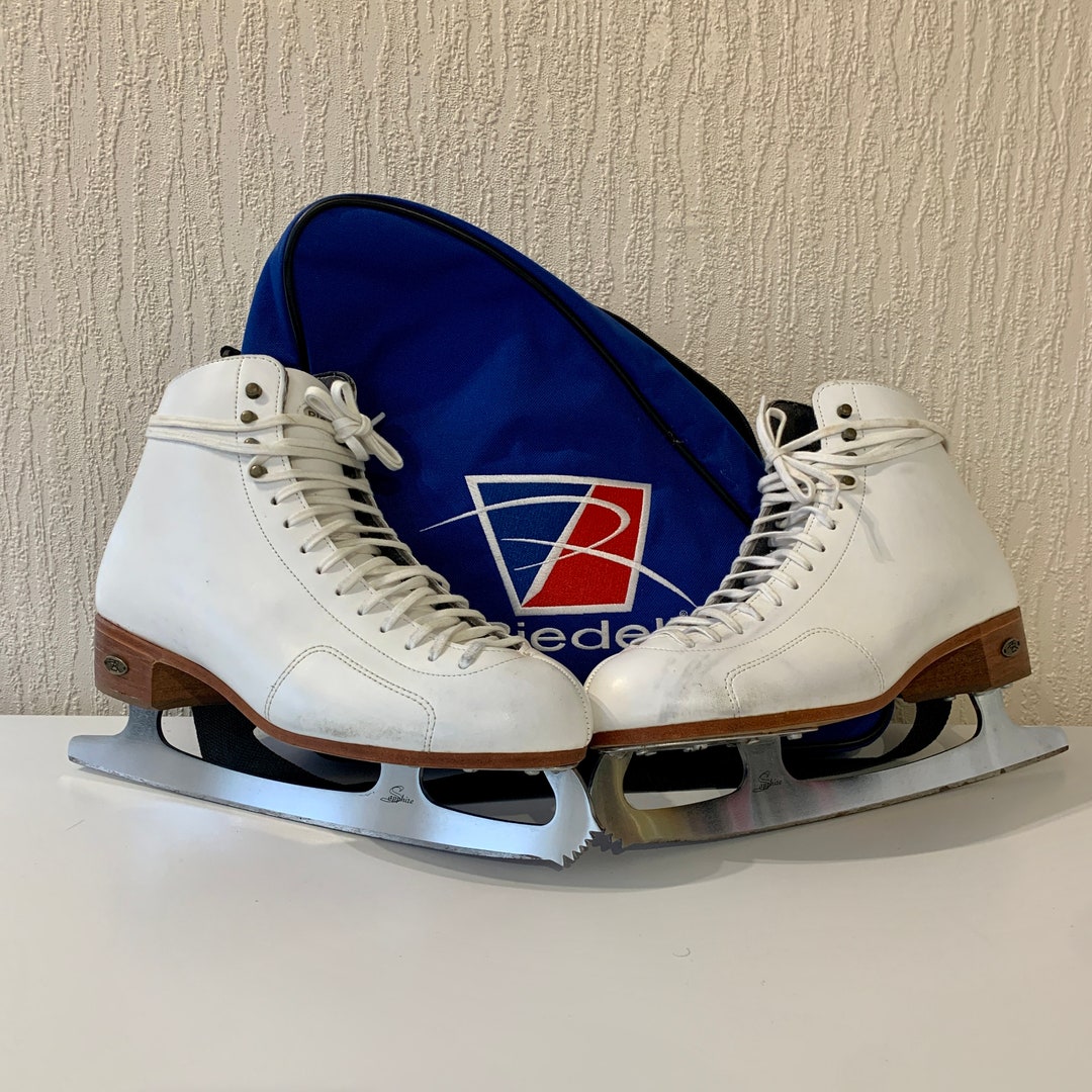 ICE FIGURE SKATES / Vintage Ladies Riedell Sapphire Ice Figure - Etsy