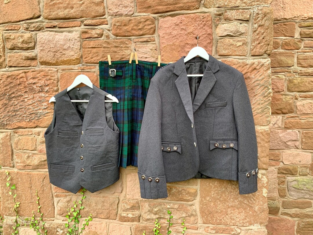 HIGHLAND OUTFIT - Scottish Kilt, Highland Jacket and Waistcoat - Vintage Heavyweight Superb ...