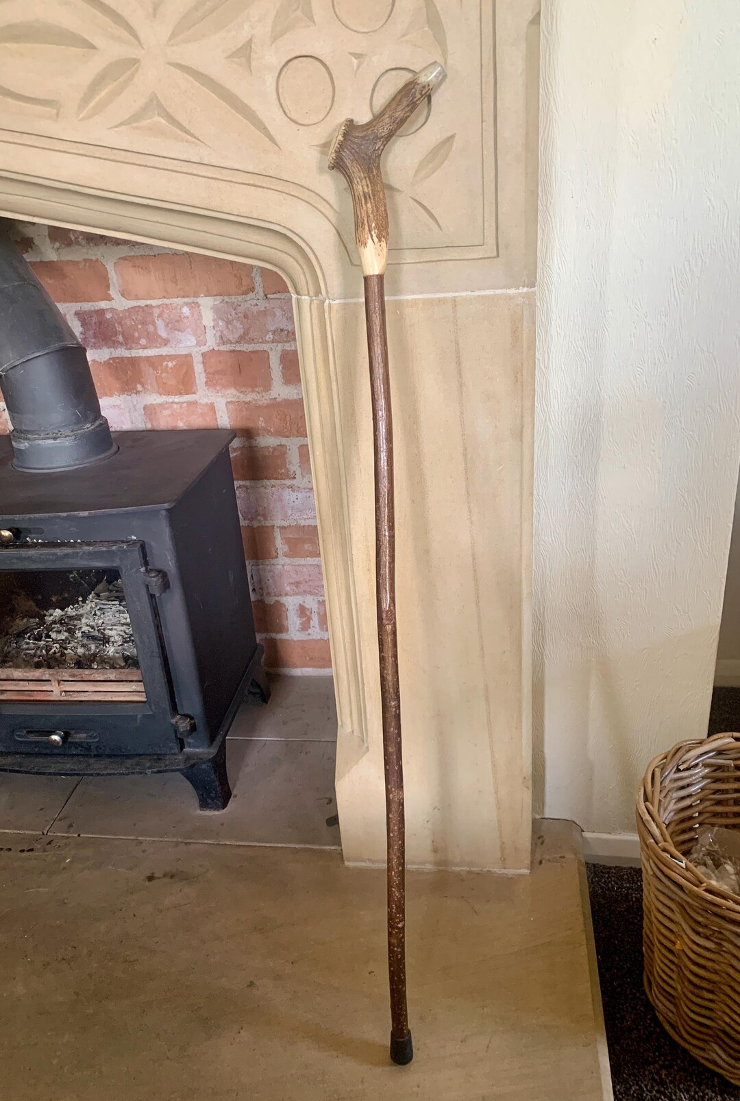 Vintage SCOTTISH Sheep Dog WALKING STICK With Deer or Stag Horn on ...
