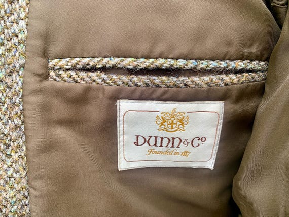 DUNN & Co SAFARI JACKET 1970s Retro 3 button Harris T… - Gem