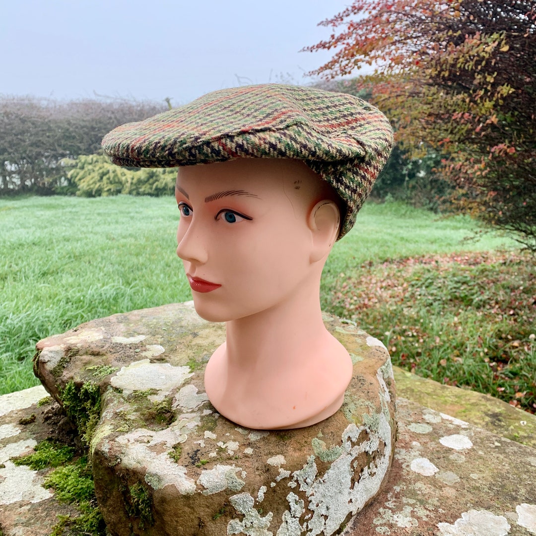 Vintage English Tweed Country Newsboy or Hunting Shooting Fishing Cap ...