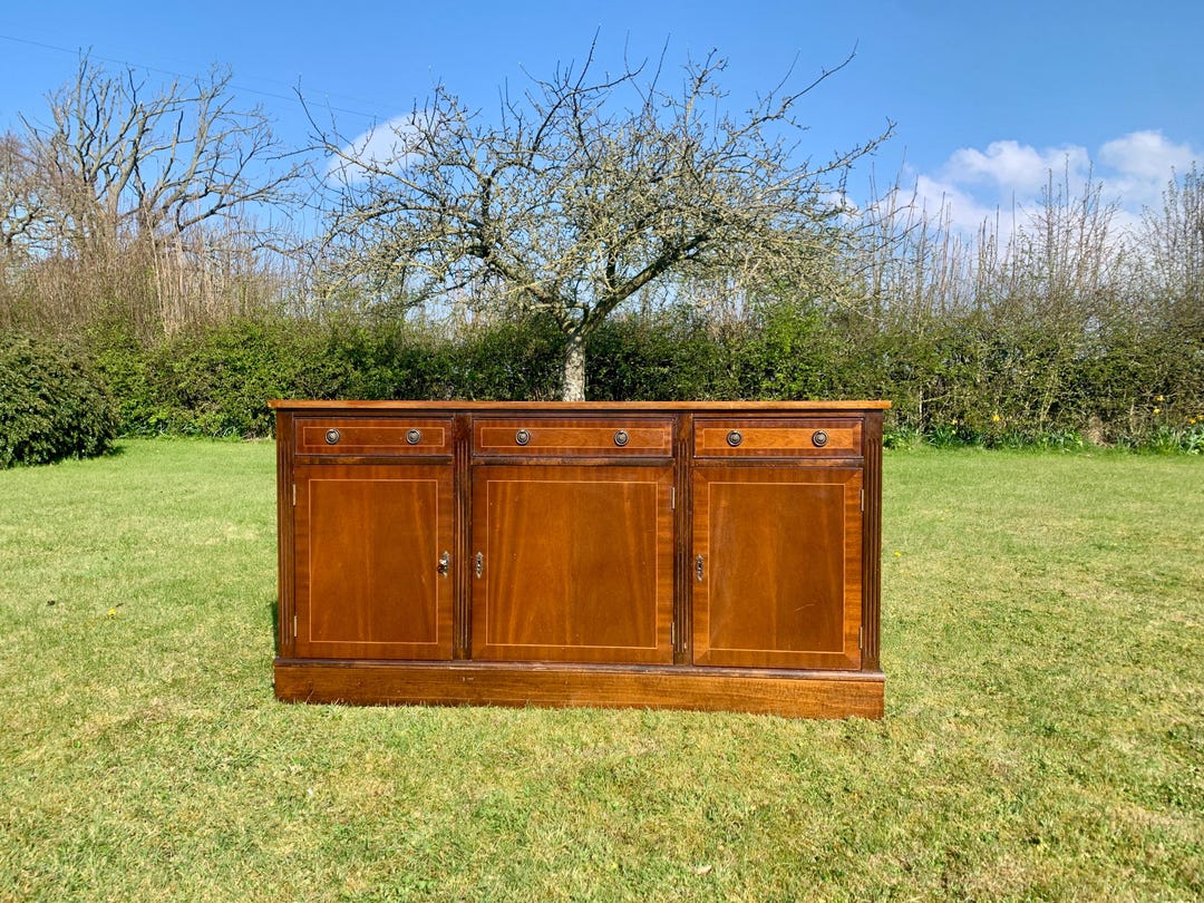 CONSOLE BUFFET SIDEBOARD (A) Reproduction Mahogany Narrow Sideboard or ...