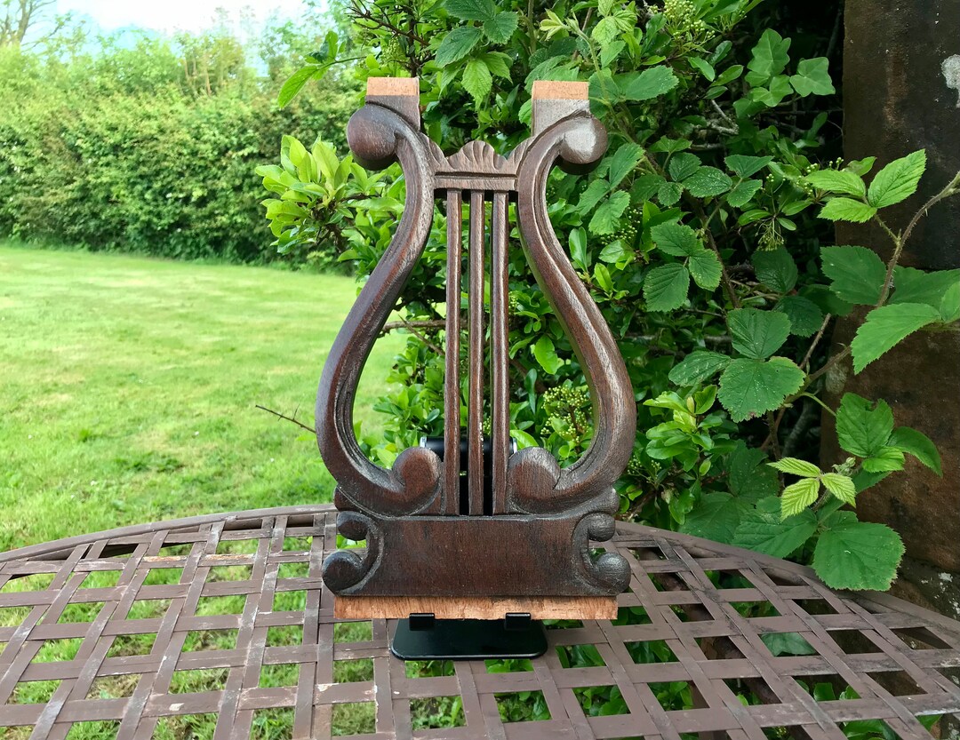 Vintage Mahogany Regency Style Lyre for Crafts or Woodwork Projects ...