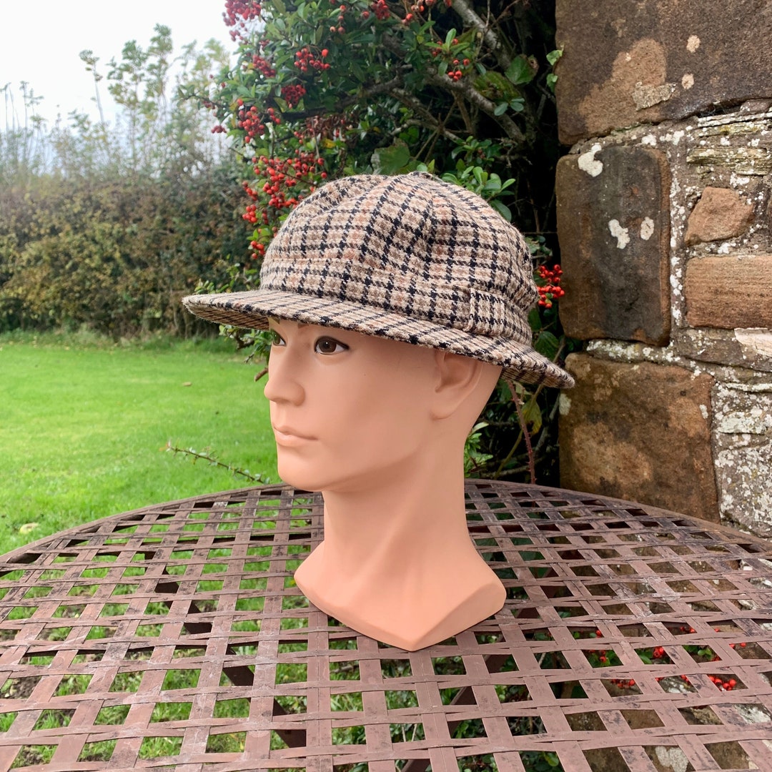 BARBOUR HAT - Vintage Barbour Tweed Check Deerstalker or Country Squire ...