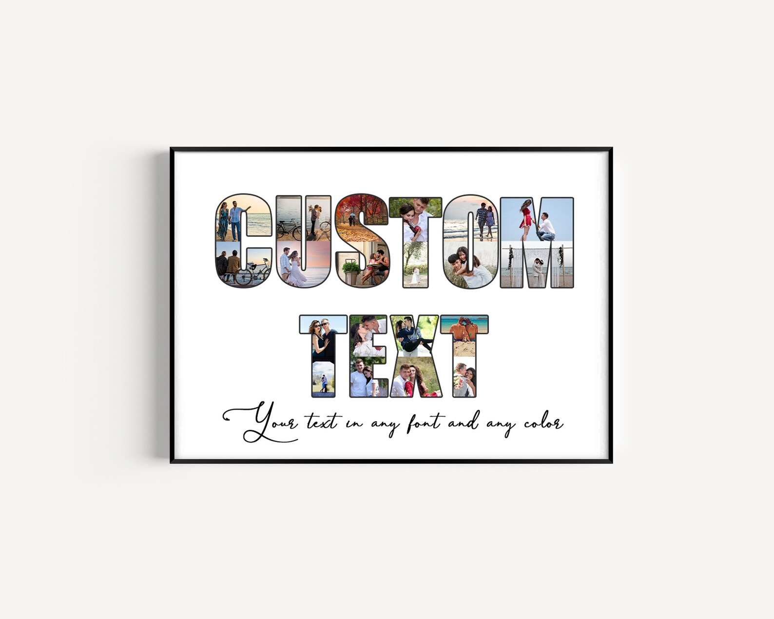 Custom Photo Collage, Name Photo Collage,custom Letter Collage ...