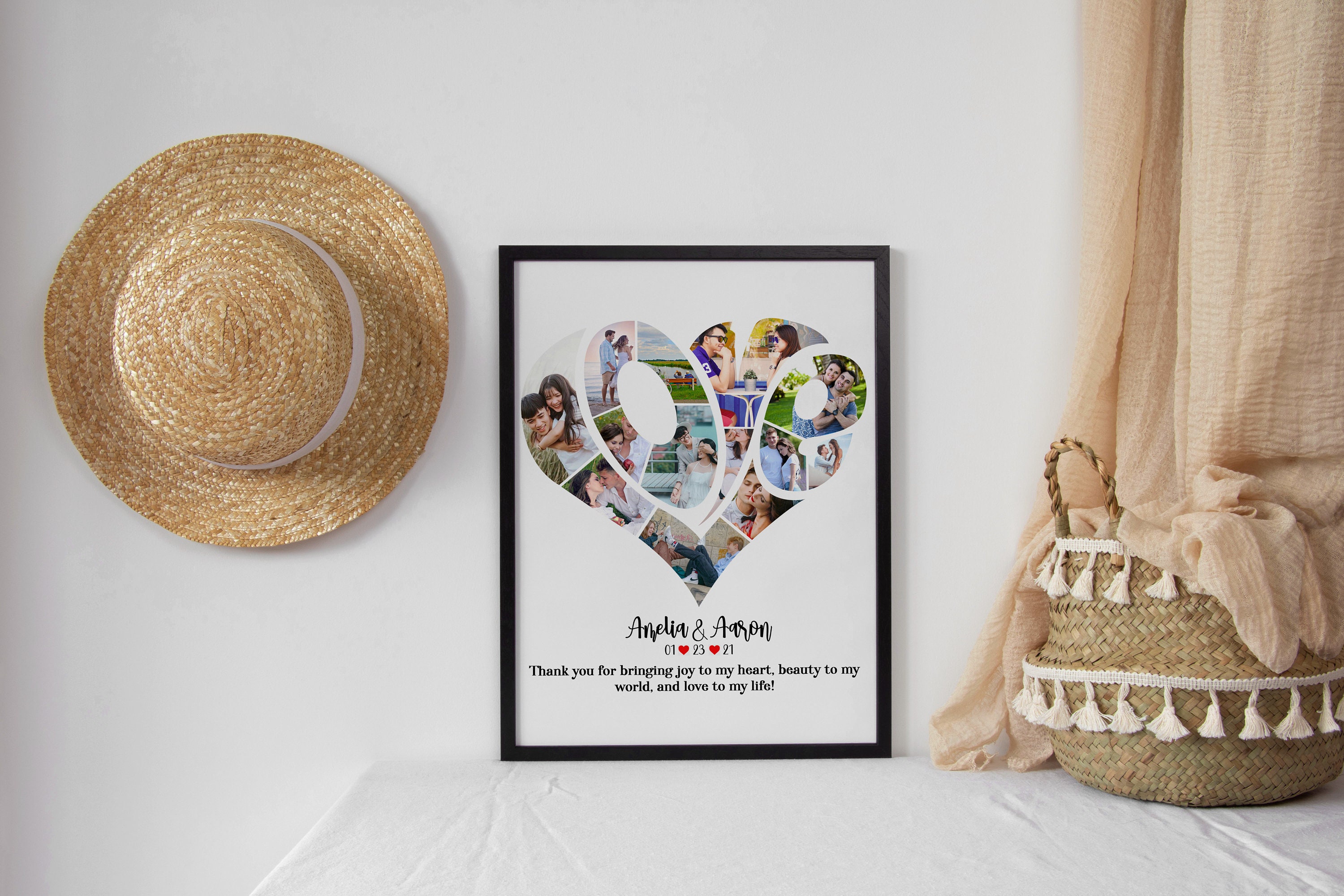Personalize 1st Year Anniversary Photo Collage Gift 1 Year - Etsy