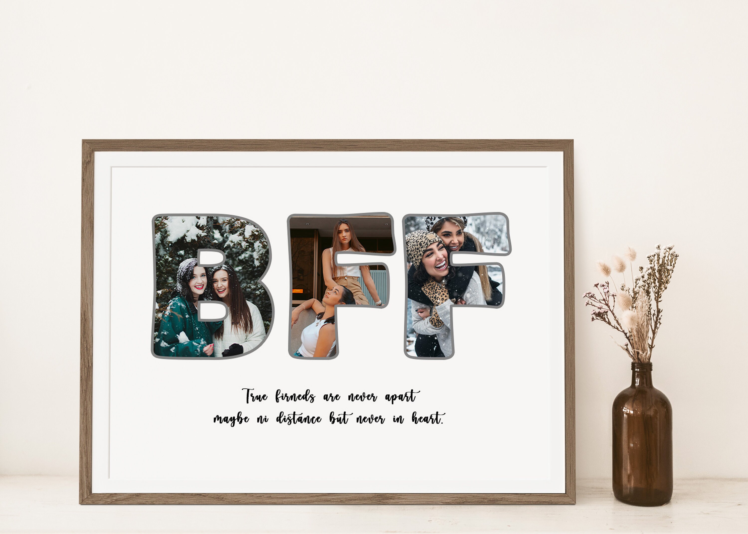Best Friends Photo Collage, Best Friend Gift, Best Fiends Forever Gift ...