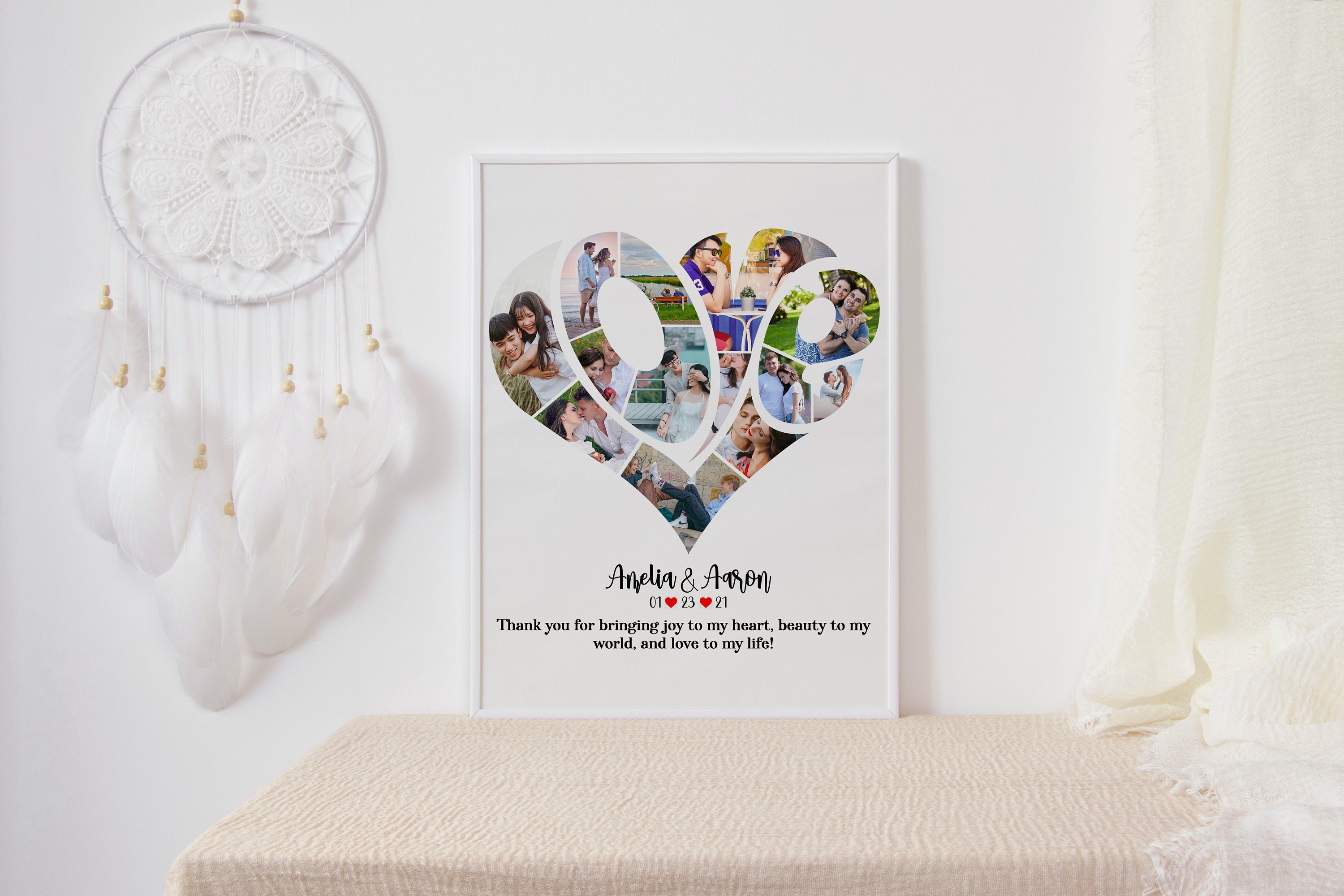 Personalize 1st Year Anniversary Photo Collage Gift 1 Year - Etsy